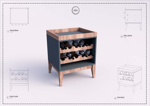 R Wine Cellar Pine Piccolo Revit High Quality | RevitImport
