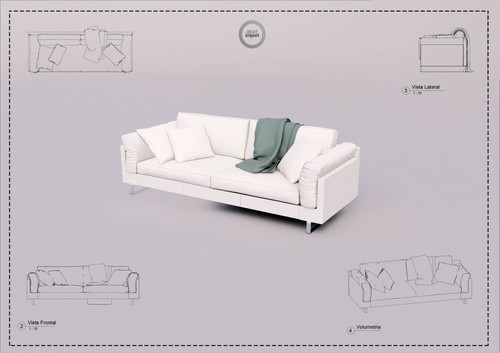 Sofa 113 Revit High Quality | RevitImport