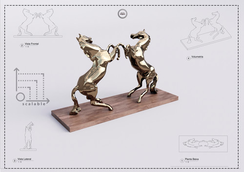M Horse Sculpture Revit High Quality | RevitImport