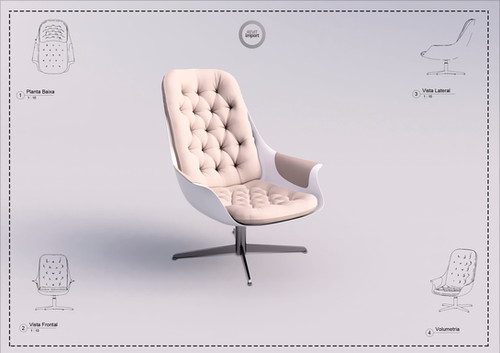 Armchair 107 Revit High Quality | RevitImport