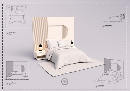 M Parametric Bed 197 Revit High Quality | RevitImport