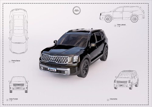 L Kia Telluride Revit High Quality | RevitImport