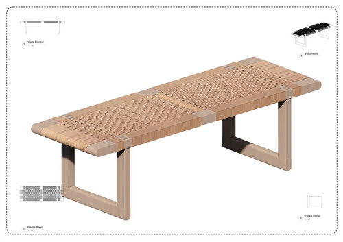 V Low Bench Revit High Quality | RevitImport
