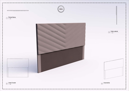 R Ravenna Headboard (140 x 5 x 120 cm) Revit | RevitImport