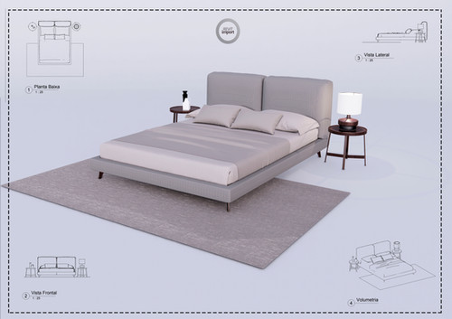 Bed Revit 58 Decorated High Quality | RevitImport