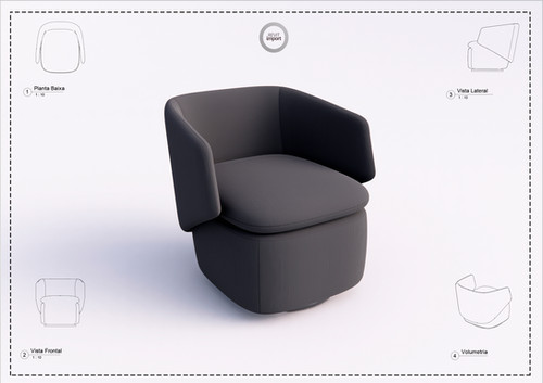 Armchair 134 Revit High Quality | RevitImport