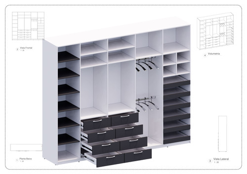 F Parametric Wardrobe Without Door Revit | RevitImport