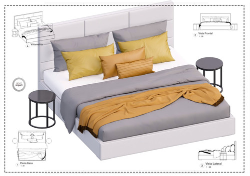 V BED 02 Scalable High Quality | RevitImport