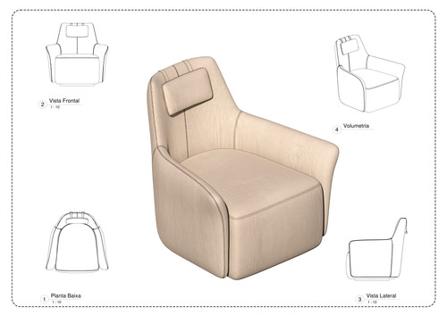 V ArmChair 35 Revit High Quality | RevitImport