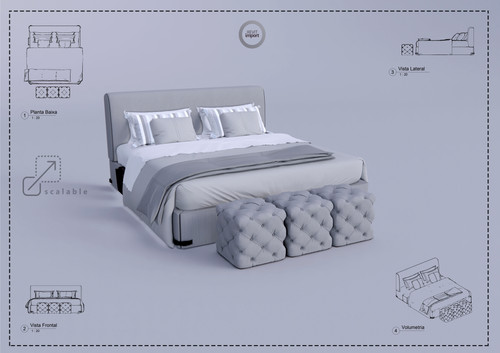 Bed Revit 54 Scalable High Quality | RevitImport