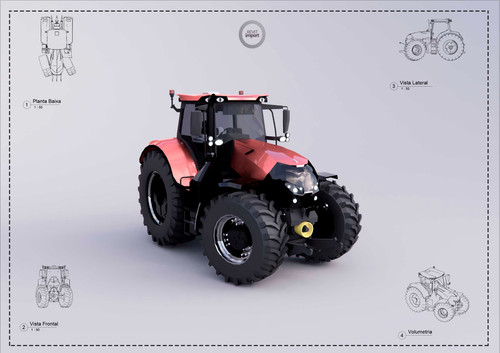 L Case Tractor Revit High Quality | RevitImport