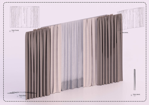 Curtain 5 Leaf Revit High Quality | RevitImport