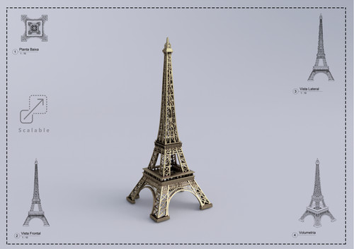 M Scalable Eiffel Tower Revit High Quality | RevitImport