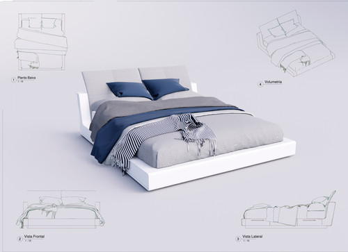 Bed King Revit 23 High Quality | RevitImport
