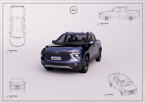 L Chevrolet Montana 2023 Revit | RevitImport