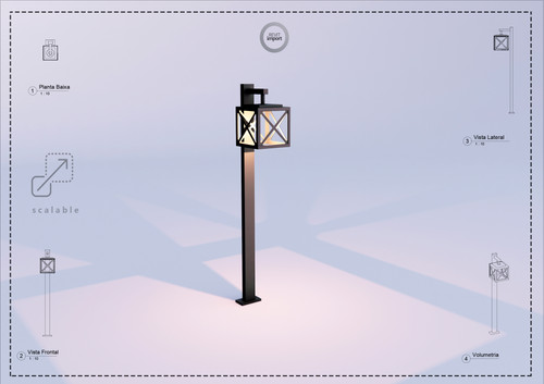 Scalable Modern Industrial Pole Revit High Quality | RevitImport