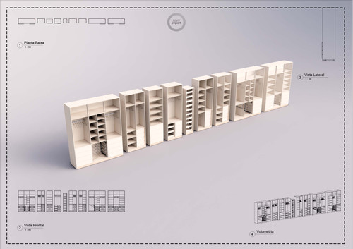 F Parametric Kit With 9 2-Door Wardrobes | RevitImport