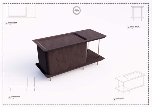 V Buffet Breton Revit High Quality | RevitImport