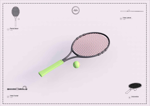 M Tennis Racquet Revit High Quality | RevitImport