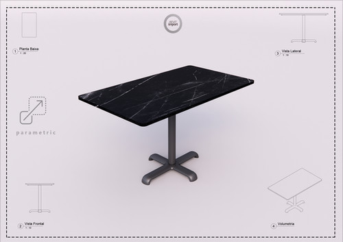 Parametric V Marble Table Revit High Quality | RevitImport