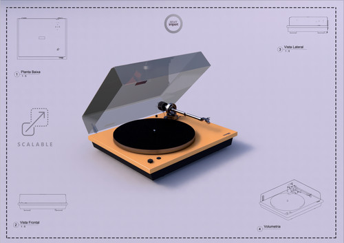 Vinyl Player Scalable Revit High Quality | RevitImport