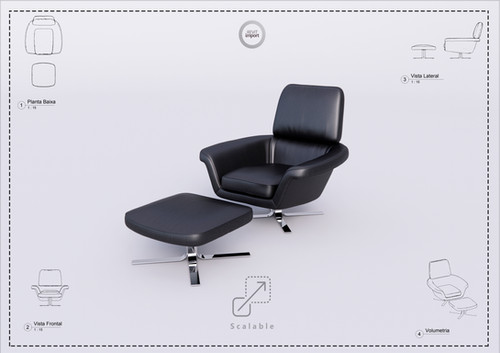 Armchair 81 Scalable Revit High Quality | RevitImport