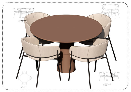 V Table set Revit High Quality | RevitImport