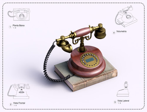 Retro Phone Revit High Quality | RevitImport