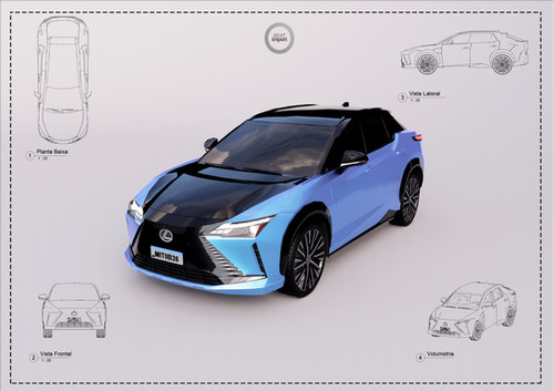 L Lexus RZ 450e Revit High Quality | RevitImport