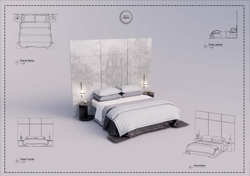 M Parametric Bed 204 Revit High Quality | RevitImport