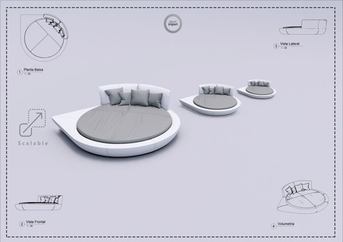 Bed Rounded Revit 56 High Quality | RevitImport