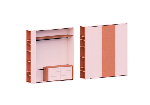 Parametric Wardrobe 3 Door Revit | RevitImport