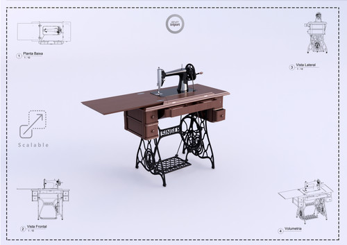 Sewing machine Revit High Quality | RevitImport
