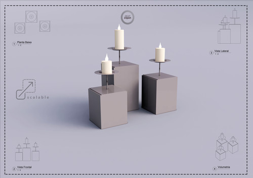 M Candles Scalable Revit High Quality | RevitImport