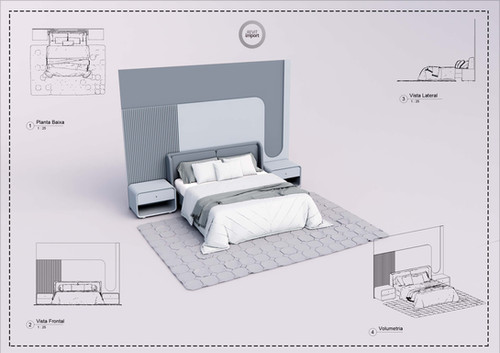 M Parametric Bed 001 Headboard Parametric | RevitImport