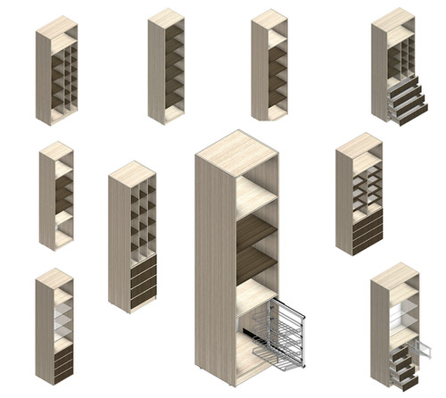 F Kit Set 50 Parametric With Wardrobe Modules RPR 100 | RevitImport