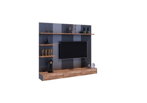 M Parametric Rack TV Panel 015 Revit Decorated | RevitImport