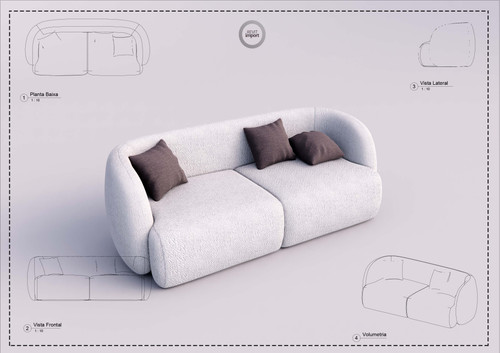 Y Sofa Vienso (with texture map) | RevitImport