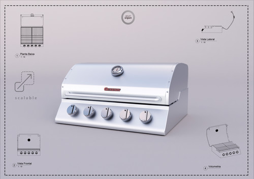 Scalable Compact Gas Grill Revit High Quality | RevitImport Scalable Compact Gas Grill Revit High Quality | RevitImport