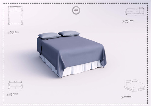 R Double Box Bed Without Headboard | RevitImport