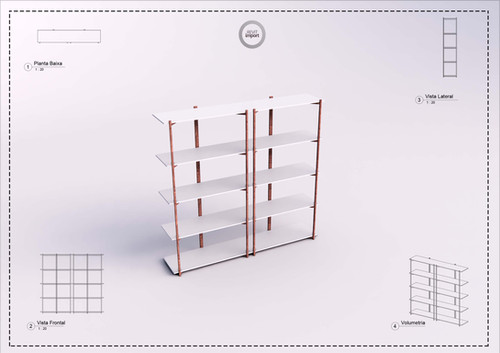 N Parametric Shelf Marselha Revit | RevitImport