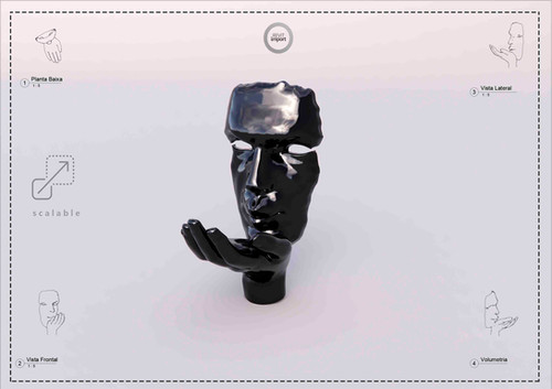 M Sculpture Face ED 121 Revit Scalable | RevitImport