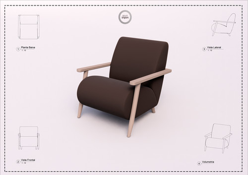 Armchair 129 Revit High Quality | RevitImport