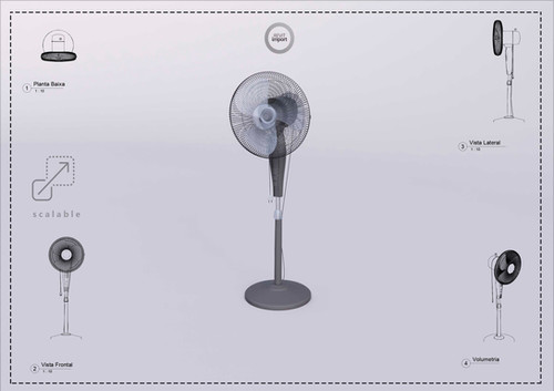 Scalable Floor Fan High Quality | RevitImport