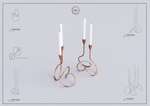 M Candle Holder Revit High Quality | RevitImport