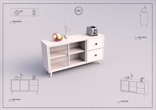 M Parametric Buffet M_214 Revit High Quality | RevitImport