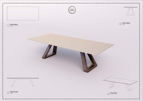 R Dinner Table Yara Revit High Quality | RevitImport