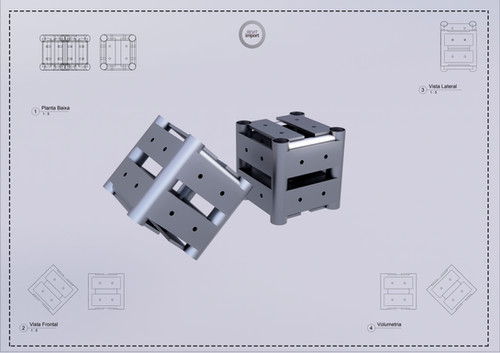 V Stage frame Cube Revit High Quality | RevitImport