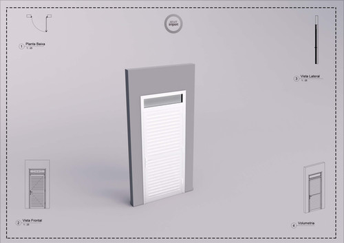 F Parametric Door PT 125 Venetian With Traverse 01 Swivel Leaf With ...