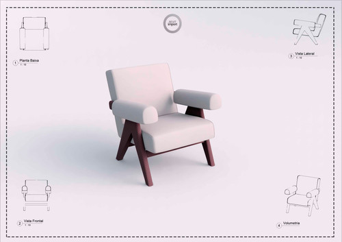 V Armchair Easy Revit High Quality | RevitImport
